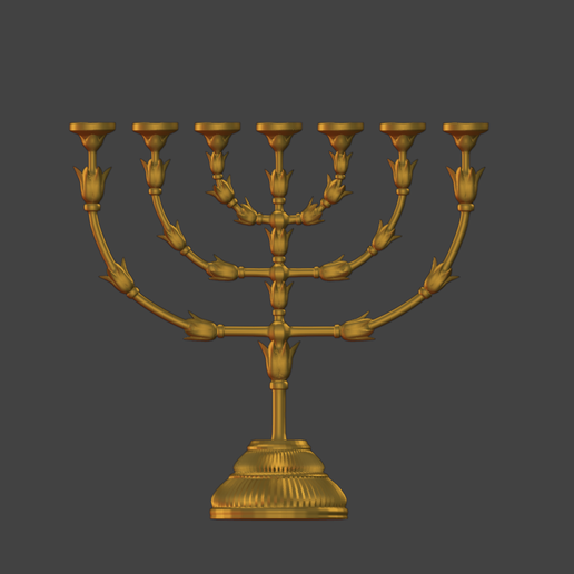 🕎 3D Printable Menorah Traditional Hanukkah Candle Holder Festive ...