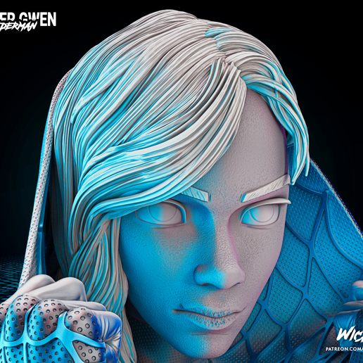 🕷️ WICKED MARVEL SPIDER GWEN BUST 2023: TESTED AND READY FOR 3D ...