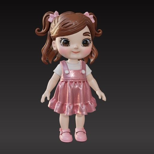 STL file girl doll 👧 ・3D printing idea to download・Cults