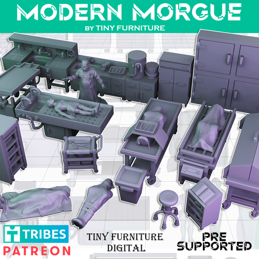 🎲 Modern Morgue・ STL File for 3D printing・Cults