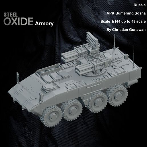 🇷🇺 Russia VPK-7829 Bumerang SOSNA Shorad・ STL File for 3D printing・Cults