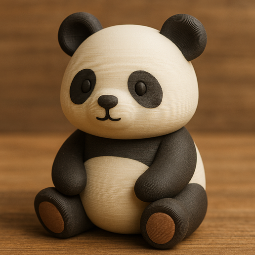 🐼 Cute Panda 3D Printed Figurine STL – Kawaii Animal Model for Kids ...