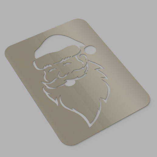 🎅 Santa Claus Stencil・Free STL File for ・Cults