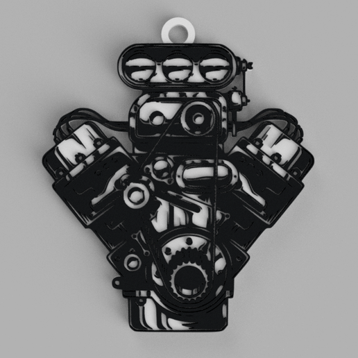🗝️ V8 V6 SuperCharger engine, keychain - pendant - earring・Free STL ...
