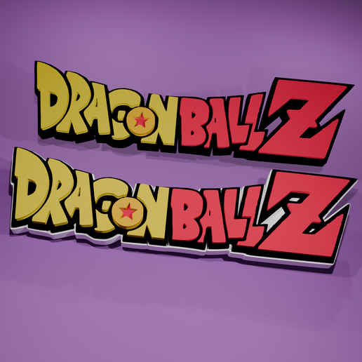 🐉 2 Dragon Ball Z Logos in 3D Colors By Layers - Anime Decoration・ STL ...