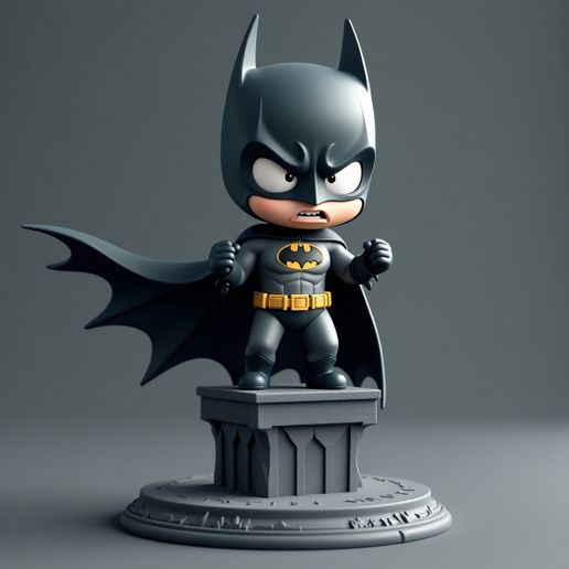 Archivo STL Batman Chibi Overlooking Gotham 🦸 (OBJ)・Objeto para ...