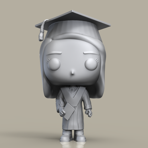 🎓 GRADUACION FUNKO VERSIÓN MUJER・Archivo STL para Impresión 3D・Cults