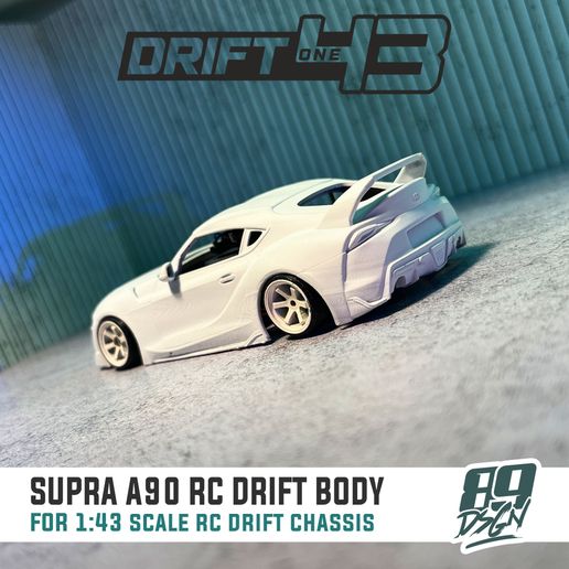 🚗 Carroceria TOYOTA SUPRA para chasis rc drift escala 1:43・Archivo STL ...