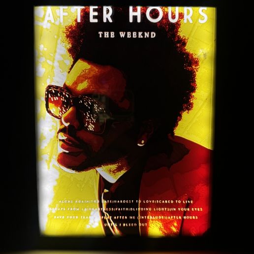 🖼️ THE WEEKND | LED FRAME・Archivo STL para Impresión 3D・Cults