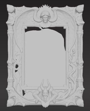 👼 Gothic Angel and Demon Frame (STL Format)・ STL File for 3D printing・Cults