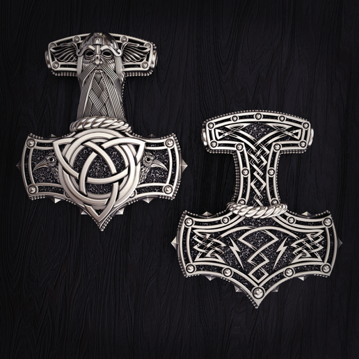 STL file Thunderbringer Mjolnir pendant - STL 3D model for 3d printing ...