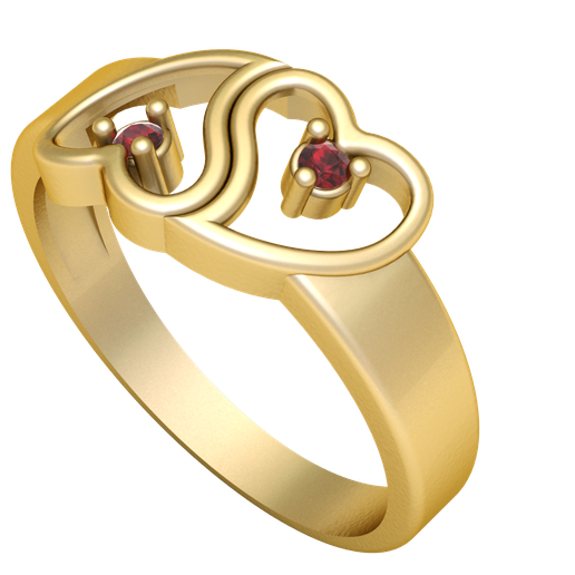 STL file DOUBLE HEART DESIGN RING 3D PRINTABLE MODEL 💜 (OBJ)・3D ...