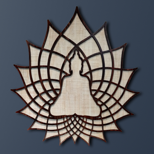 SVG file Buddha two layer laser cut wall art 🎨 ・3D printing idea to ...