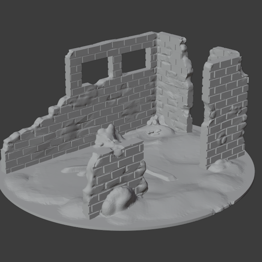 🧱 urban ruins base topper for 28mm miniatures・Free STL File for 3D ...