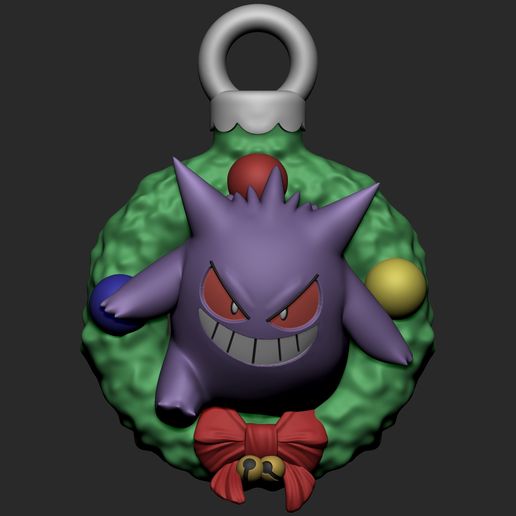 🐉 Pokemon - Gastly, Haunter and Gengar Christmas Decoration・ STL File ...