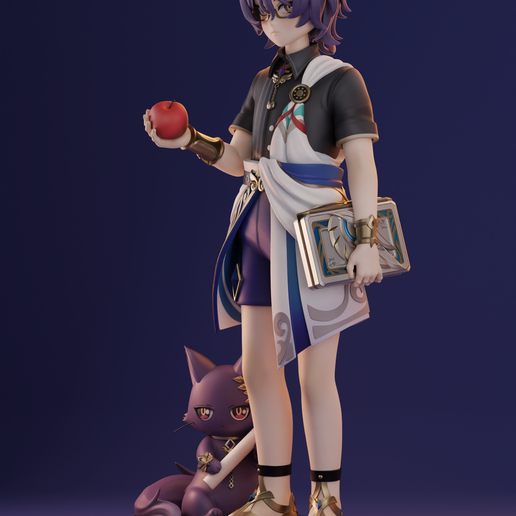 🐱 Cute Dr. Ratio Hsr Figure + Cat Version・ STL File for 3D printing・Cults