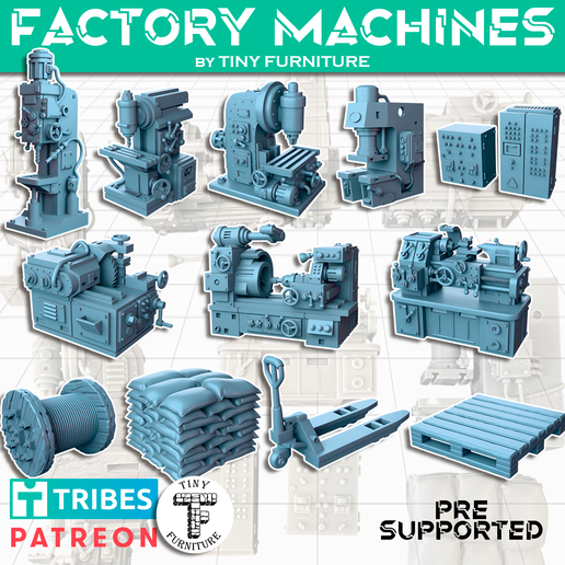 🧑‍🏭 Factory Machines・ STL File for 3D printing・Cults