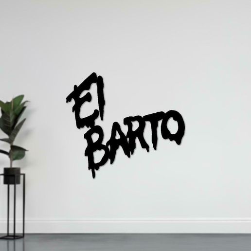 🧑‍🎨 GRAFFITI "EL BARTO" - WALL DECORATION・ STL File for 3D printing・Cults