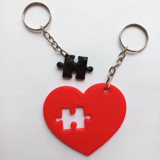 🗝️ Valentine's Day keychain for couple・Free STL File for 3D printing・Cults