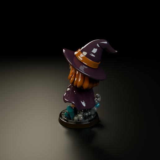 🧙‍♀️ little witch chibi・ 3D File for 3D printing・Cults