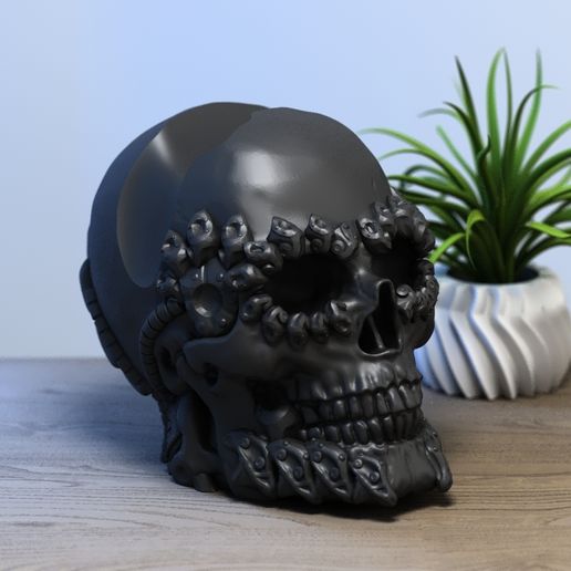 💀 Skull robot Ps5 controller stand, Robot skull head ps5controller ...