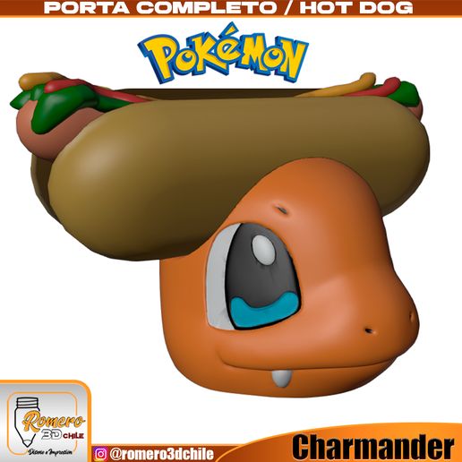 🆕 New Charmander / Pokemon Complete Holder・ STL File for 3D printing・Cults