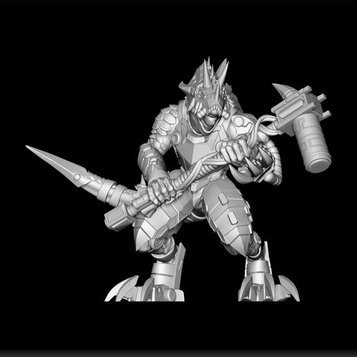 Archivo STL Sci-Fi Dinosaur - 3D Print Futuristic Dinosaur Sculpture ...
