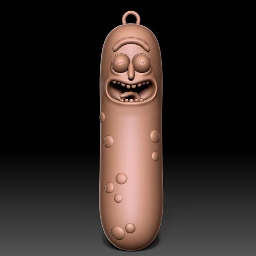 🗝️ Pickle Rick keychain・Free STL File for ・Cults