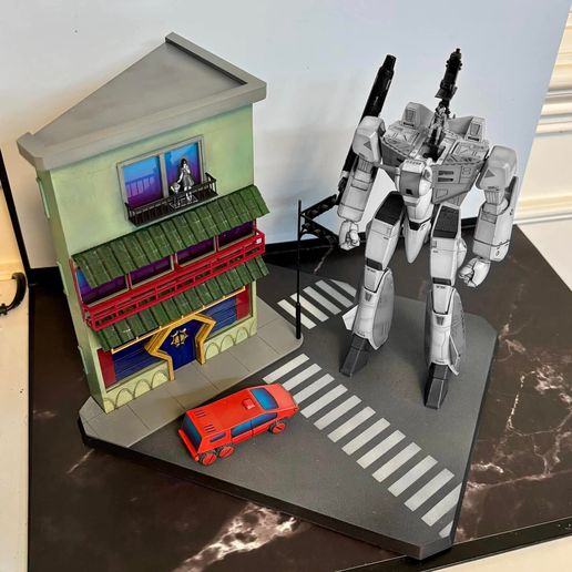 🏝️ Macross Island Nyan Nyan Chinese Restaurant mecha display diorama ...