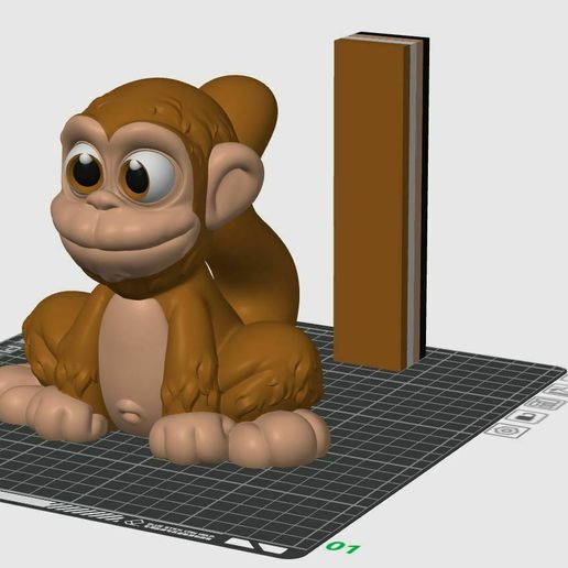 🐒 CUTE MONKEY (NO SUPPORTS)・ STL File for ・Cults