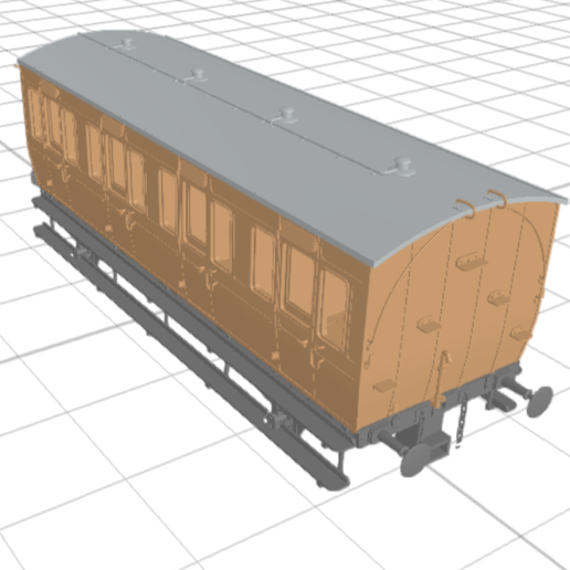 🛞 OO Gauge 4 wheel Coach for Model Railways - GWR LNER LMS Coach・ STL ...