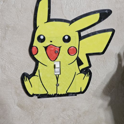🪞 Pikachu Light Switch Cover・Free 3MF File for 3D printing・Cults
