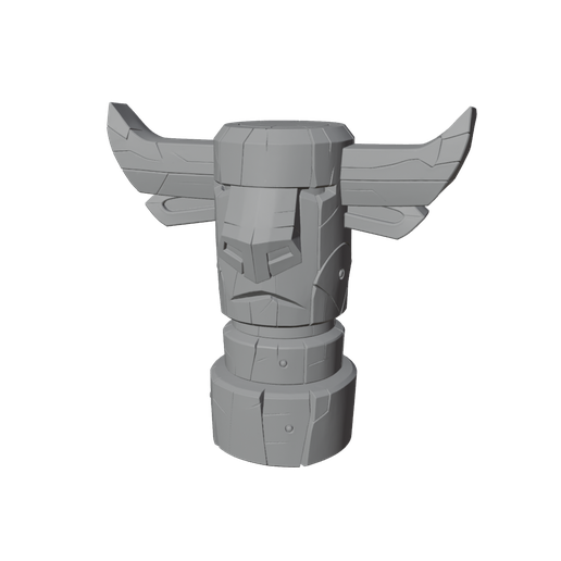 🪵 Wooden Bull Totem – 3D Printable Tribal STL Statue with GLB Texture ...