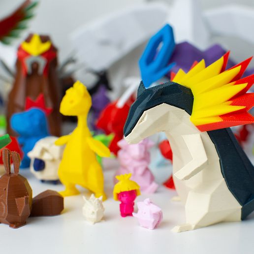 3D file Low Poly Pokemon Collection Generation 2 🐉 ・3D printer design ...
