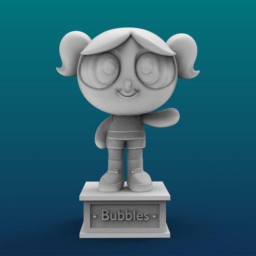 🫧 Bubbles Cartoon Figure Print – 3D Printer・ 3D File for 3D printing・Cults
