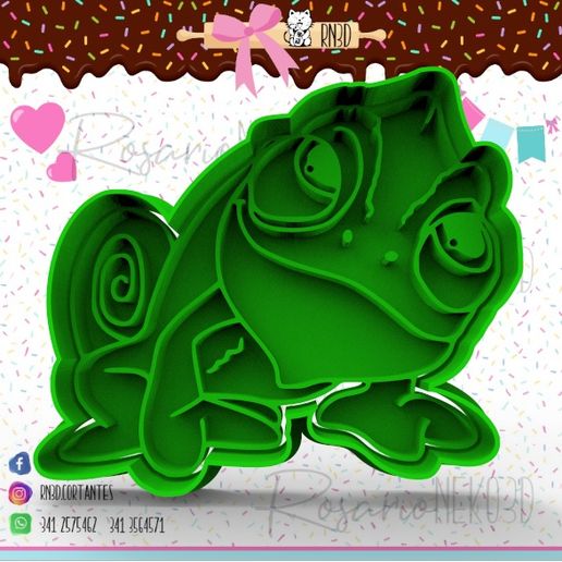 Archivo STL Cortante para galletita y fondant Pascal de Rapunzel ...