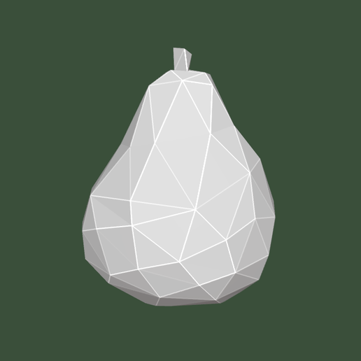 STL file Low Poly Pear – Geometric 3D Model 🍐 ・3D printable model to ...