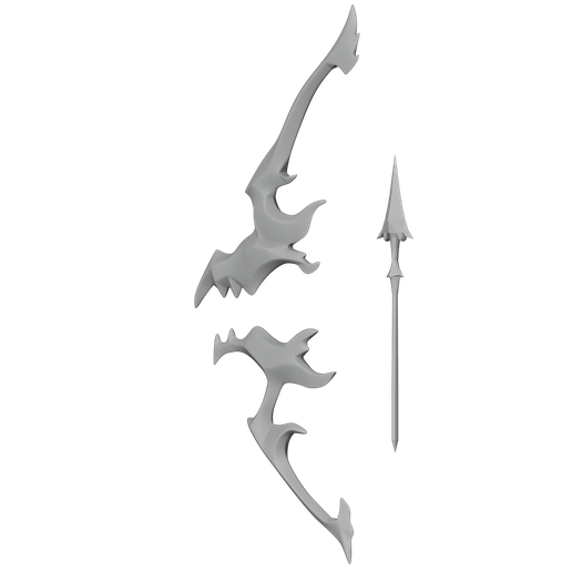 STL file League Of Legends Fae Dragon Ashe Bow And Arrow Skin For ...