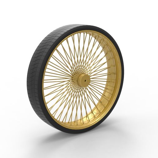🛞 50 inch Wire wheel of Donk car Scale 1:25・ 3D File for 3D printing・Cults