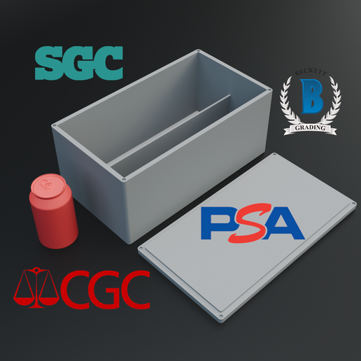 📦 Mega XL Card Case Box - PSA CGC BGS SGC Top Loader・ STL File for 3D ...