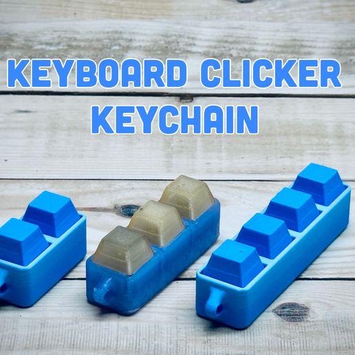 ⌨️ Keyboard Clicker Keychain・ STL File for 3D printing・Cults