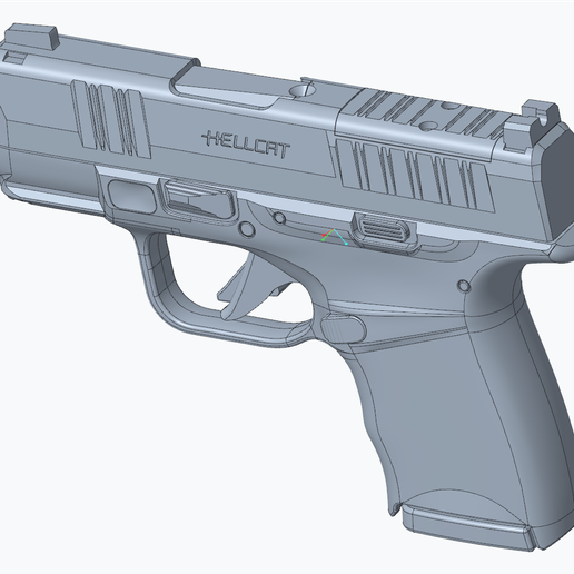 🔫 Springfield Hellcat REAL SIZE 3D PISTOL MOLD（NURBS modeling)・ STEP ...