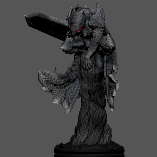 💀 BERSERK GUTS SKULL BERSERKER FANTASY ANIME SWORD CHARACTER 3D PRINT ...