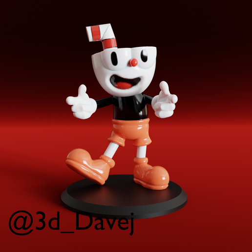👾 Cuphead fanart・Free STL File for 3D printing・Cults