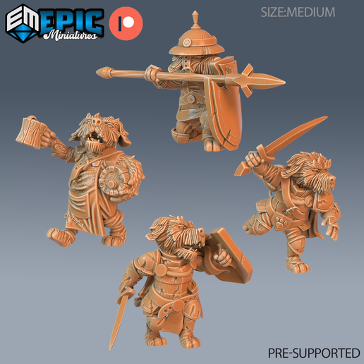 🐕 Dog Folk Tribe Set ‧ DnD Miniature ‧ Tabletop Miniatures ‧ Gaming ...
