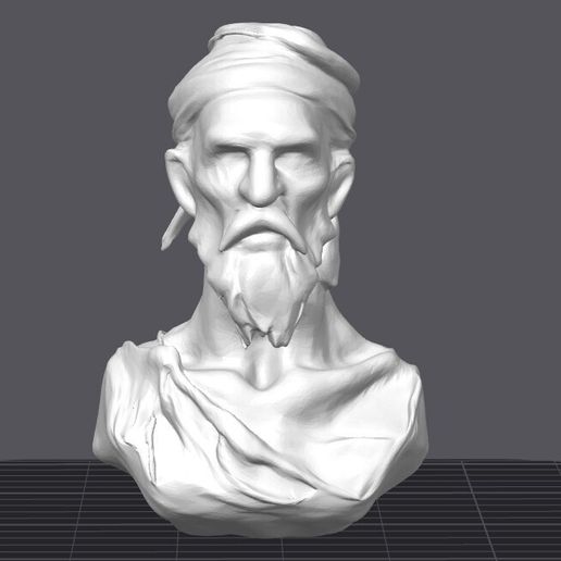 👴 Antique statue old man・ STL File for 3D printing・Cults