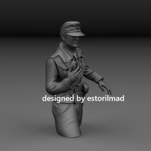 🫡 WW2 SOLDIER PANZER PANZER TANK DRIVER TIGER PANTHER V6・ STL File for ...