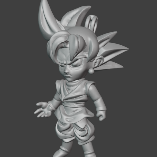 STL file BLACK GOKU LLAVERO / KEYCHAIN 🗝️ ・Model to download and 3D ...