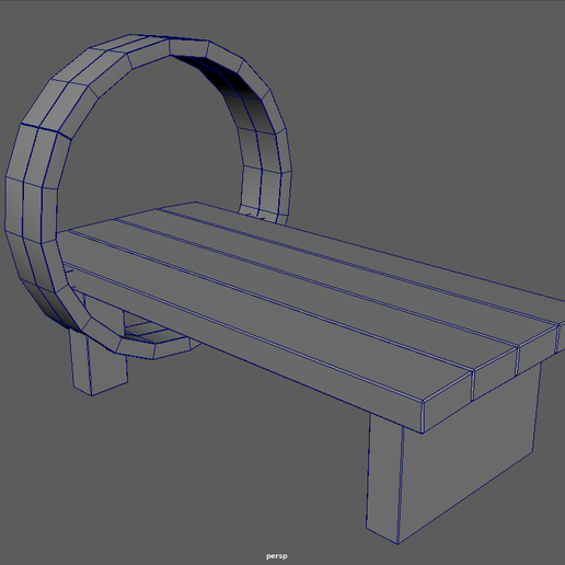 🪵 Low Poly Wooden Bench // Design 013・ STL File for 3D printing・Cults