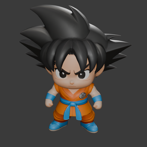 Archivo OBJ gratuito Goku chibi 🦸 ・Idea de impresión 3D para descargar ...